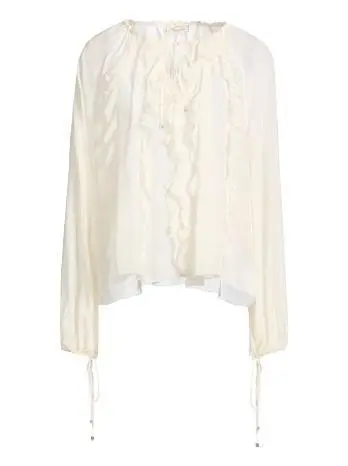 Blumarine Silk Crepe Top - White
