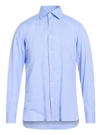 GIAMPAOLO Shirt Azure Size Cotton - Blue