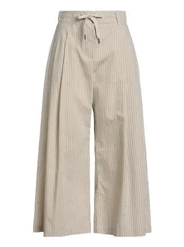Brunello Cucinelli Wide-leg Striped Pants - Beige