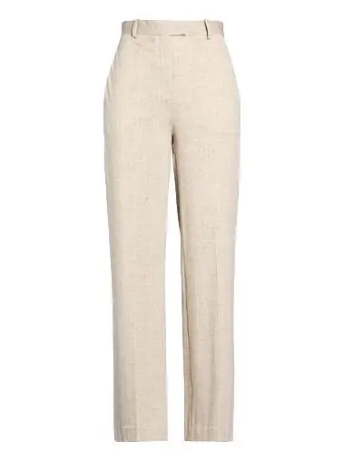 CIRCOLO 1901 Straight Leg Houndstooth Pants - Beige
