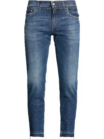Dolce & Gabbana Tapered Jeans With Zips - Blue