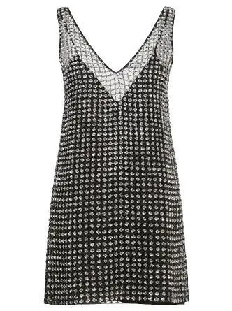 Max Mara Mini Sequinned Silk Dress - Black