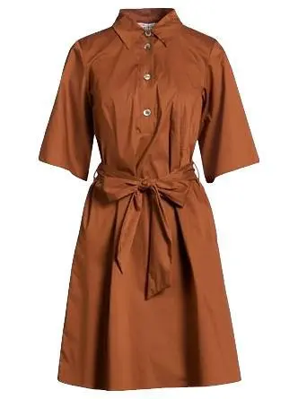 SHIRTAPORTER Midi Shirt Dress - Brown