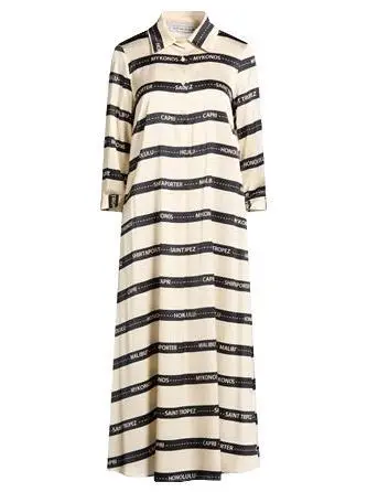 SHIRTAPORTER Midi Shirt Dress - Beige