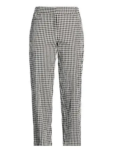 OTTOD'AME Checked Seersucker Tapered Pants - Black