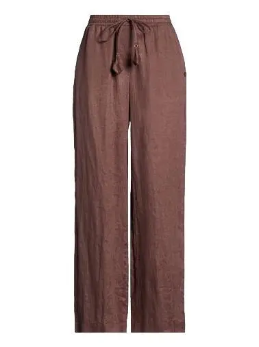 OTTOD'AME Wide-leg Linen Trousers - Brown