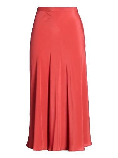 OTTOD'AME Midi Acetate And Silk Skirt - Brick