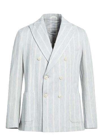 CIRCOLO 1901 Blazer In Light Cotton With Striped Pattern - Light Blue