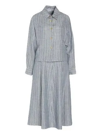 SHIRTAPORTER Tweed Herringbone Co-ord Set - Blue