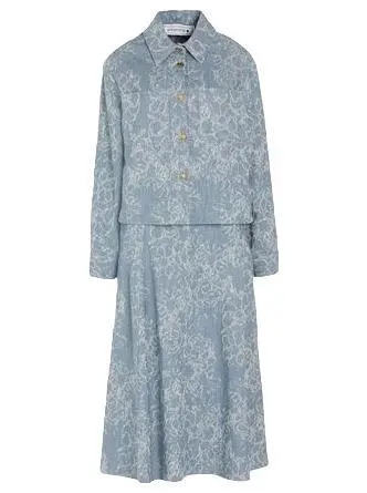 SHIRTAPORTER Floral Print Cotton Co-ord Set - Blue