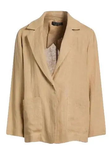 KAOS Linen Single-breasted Blazer - Beige