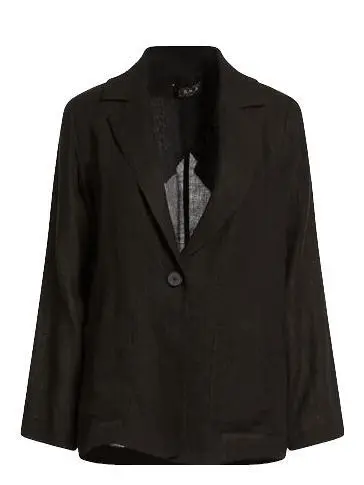 KAOS Linen Single-breasted Blazer - Black