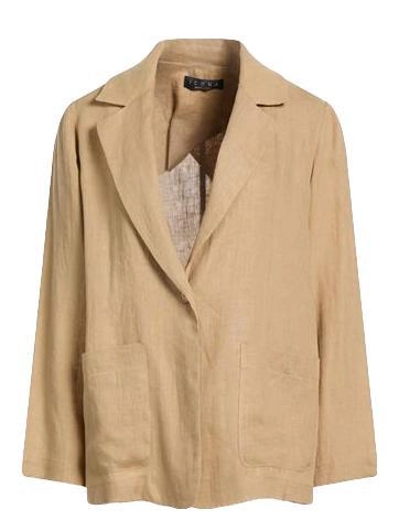 KAOS Linen Single-breasted Blazer - Khaki