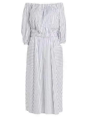 SHIRTAPORTER Striped Cotton Co-ord Set - White
