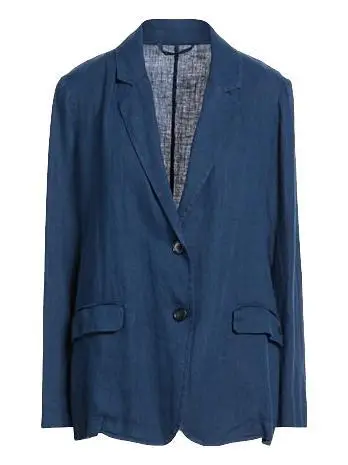 OTTOD'AME Linen Blazer - Navy