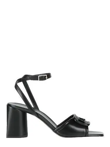 Emporio Armani Leather Sandals - Black