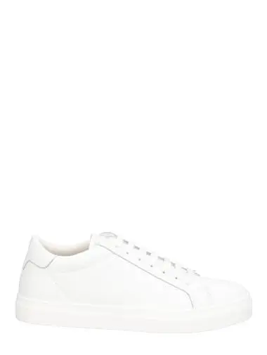 Emporio Armani Calfskin Low-top Sneakers - White