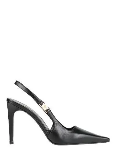 Versace Calfskin Slingback Pumps - Black