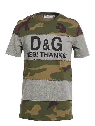 Dolce & Gabbana T-shirt Military Size Cotton - Green