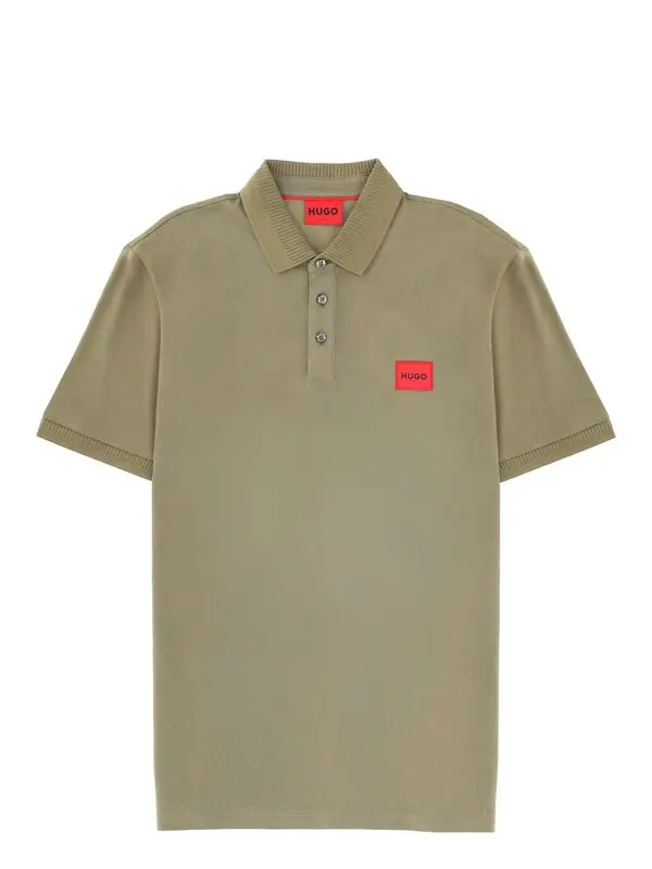 Hugo Polo With Logo Patch - Green