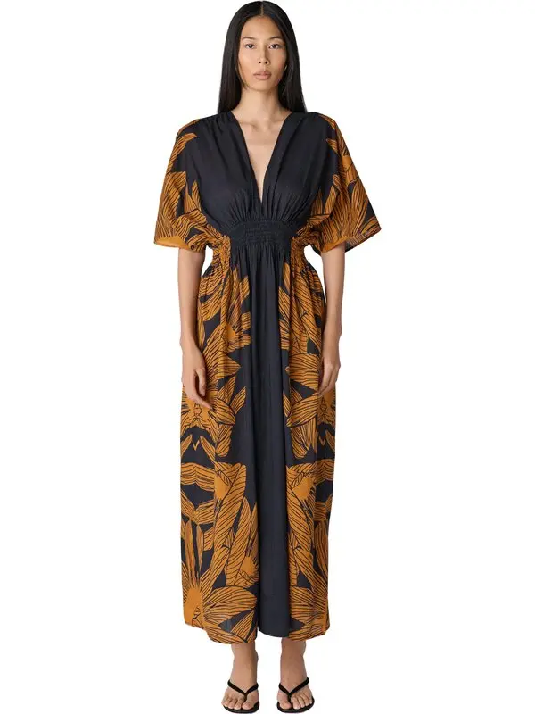 Diane Von Furstenberg Lea Maxi Dress - Tiger Lily Columns