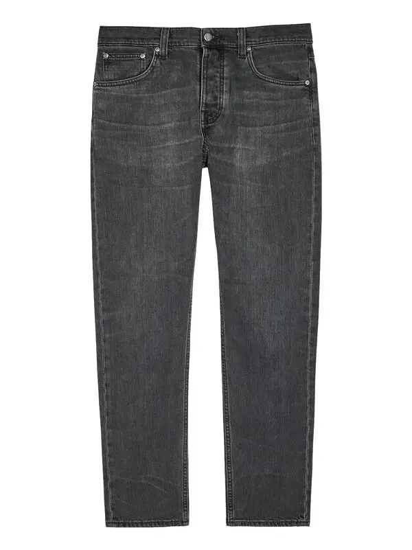 Nudie Jeans Ollie Slim Straight-leg Jeans - Dark Grey