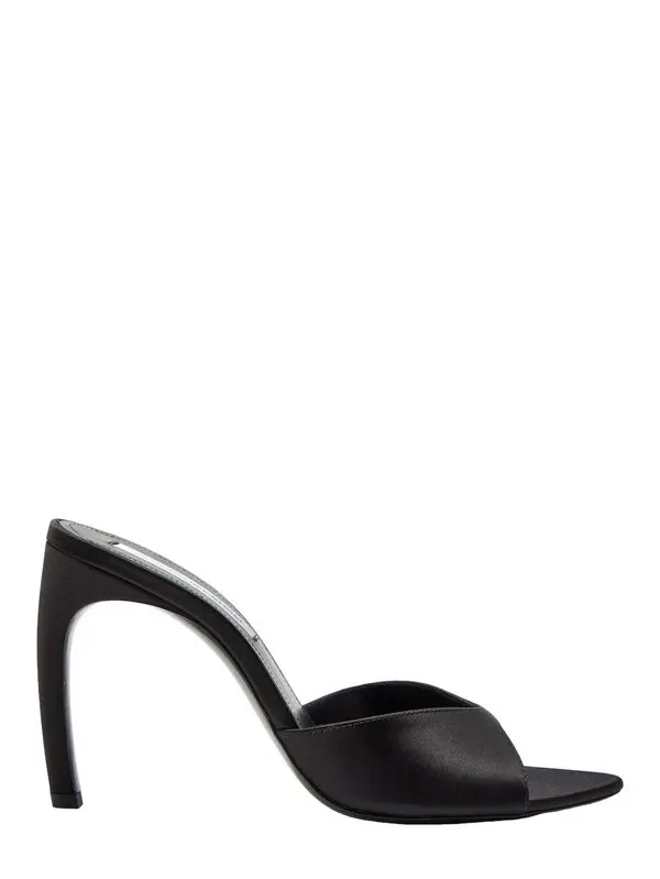 Victoria Beckham Harlow 100 Pointed Satin Mules - Black