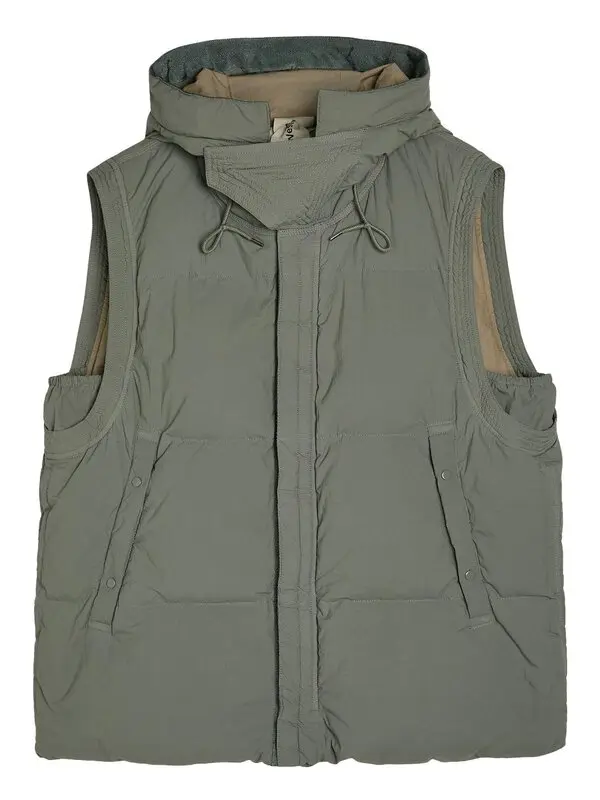 TEN C Boreal Padded Hooded Shell Gilet - Grey