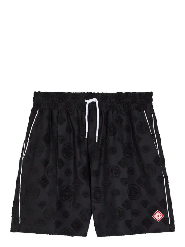 Casablanca Logo-monogrammed Terry Shorts - Black
