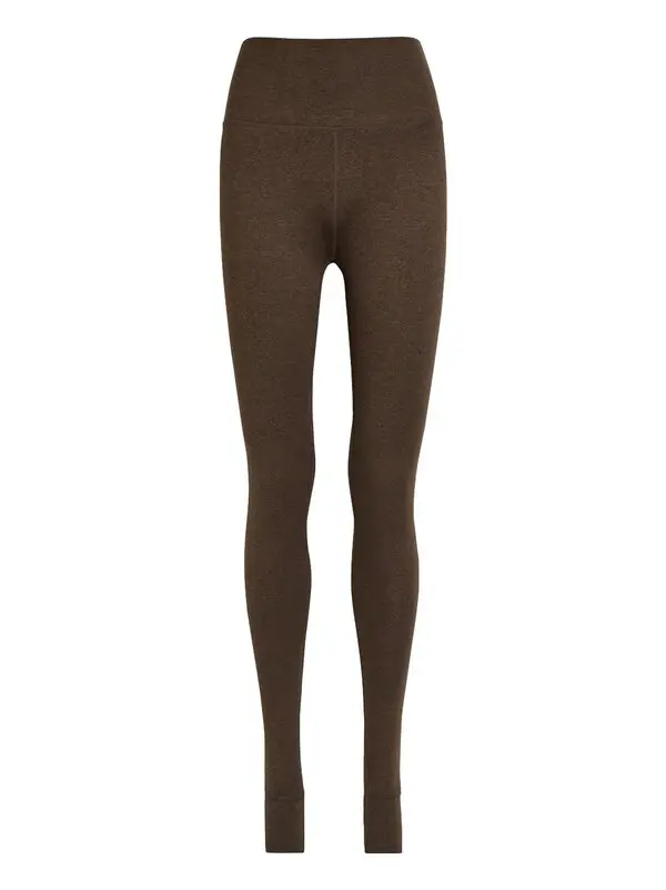 Varley Always Warm Stretch-jersey Leggings - Dark Brown