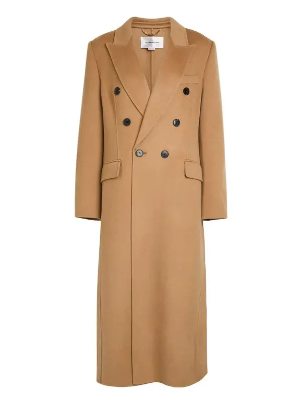Victoria Beckham Wool And Cashmere-blend Double-breasted Coat - Camel