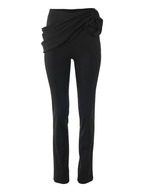 Carolina Herrera Draped Skinny-leg Tailoring Pants - Black
