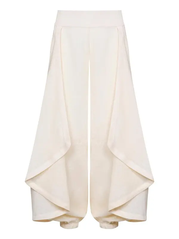Johanna Ortiz Heat Echo Linen Wide-leg Pants - Ivory