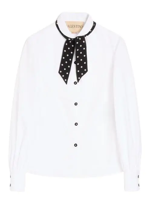 Valentino Garavani Popeline Bow Shirt - White