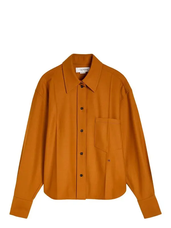 Victoria Beckham Twill Shirt - Bronze
