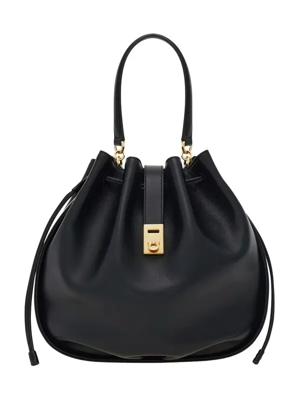 FERRAGAMO Hug Bucket Bag - Black