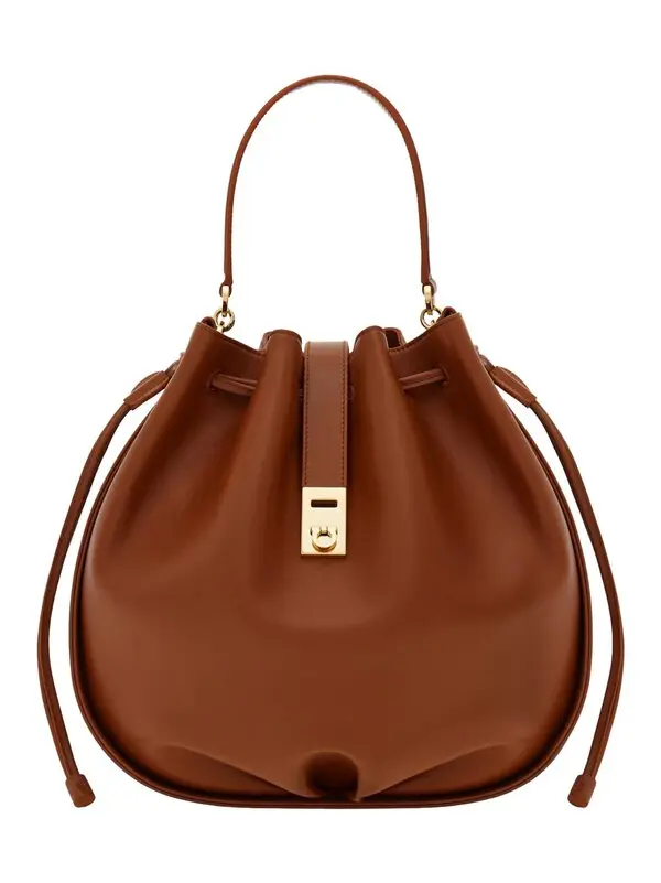 FERRAGAMO Hug Bucket Bag - Brown