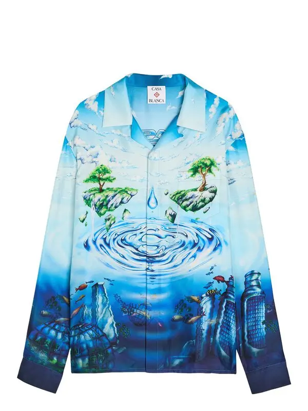 Casablanca Lost Atlantis Printed Silk Shirt - Multicoloured 1