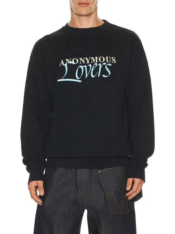 JW Anderson Anonymous Lovers Sweatshirt - Washed Black