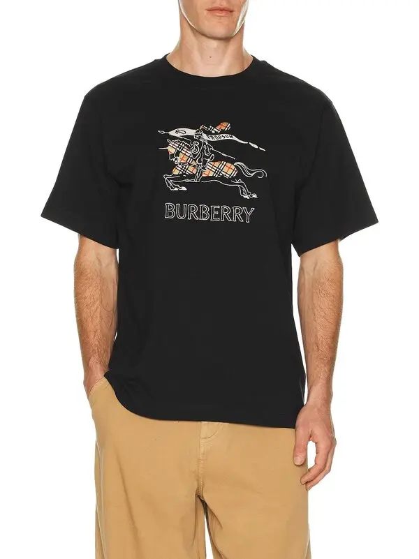 Burberry Ryan Check Tee - Black