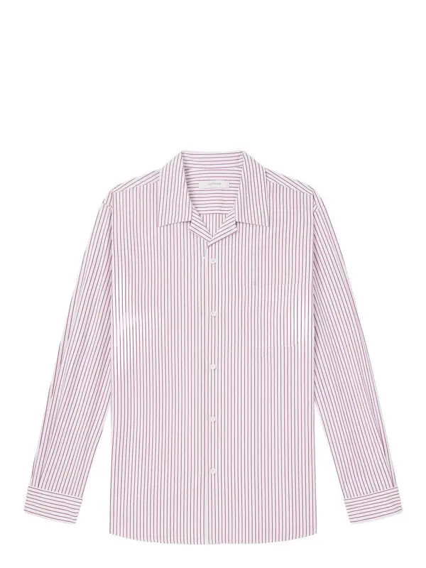 UMIT BENAN Weekend Striped Cotton-poplin Shirt - Pink
