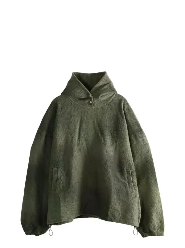 THUG CLUB Textured Knit Hoodie - Green
