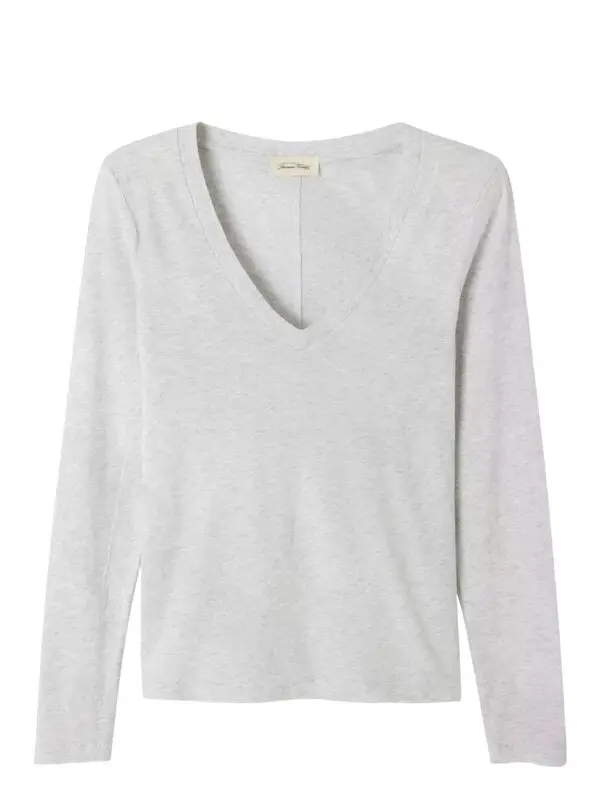 American Vintage Gamipy V-neck T-shirt - Grey