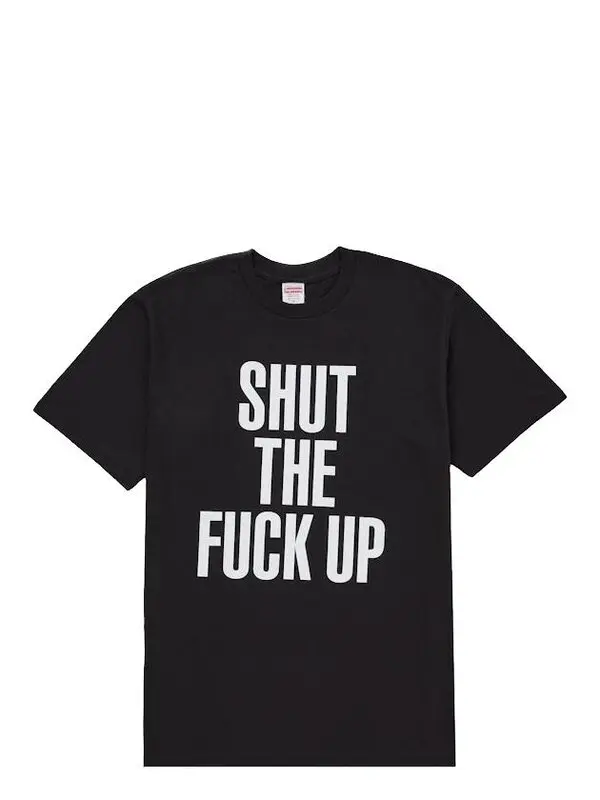 Supreme Number Ine Shut Up Tee Shirt - Black