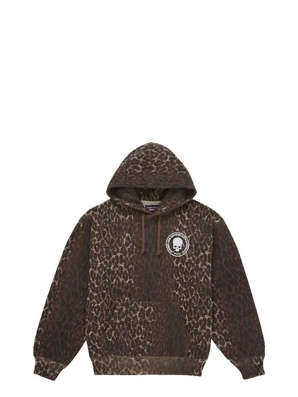 Supreme Number Ine Hooded Sweatshirt - Leopard