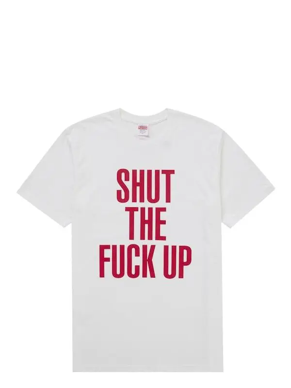 Supreme Number Ine Shut Up Tee Shirt - White