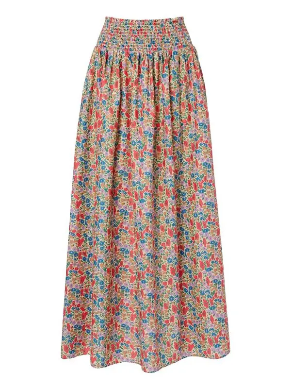 MONTCE Millie Floral Cotton Maxi Skirt - Multicoloured