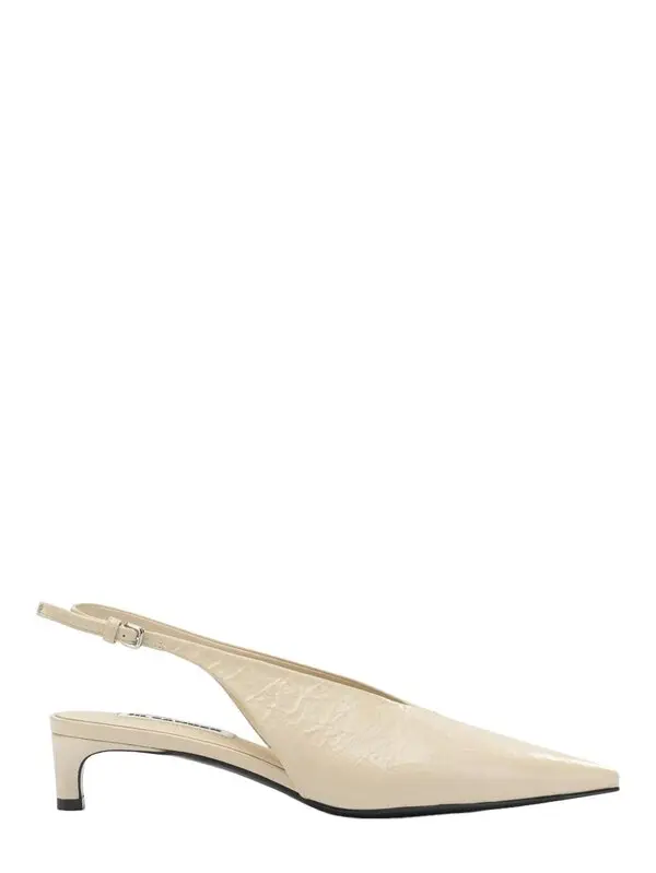 JIL SANDER Leather Slingbacks - Beige