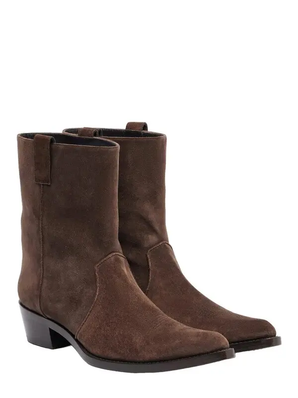 Khaite Clive 35 Suede Ankle Boots - Brown
