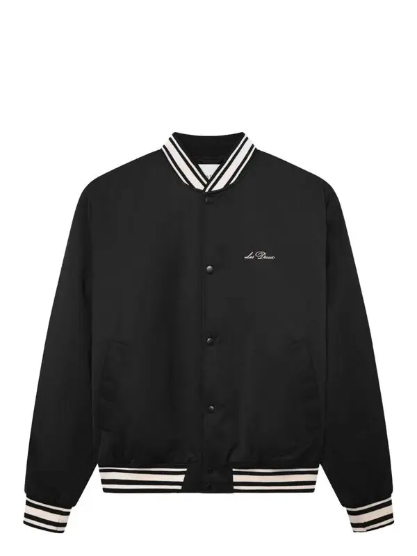 LES DEUX Varsity Tech Bomber Jacket - Black